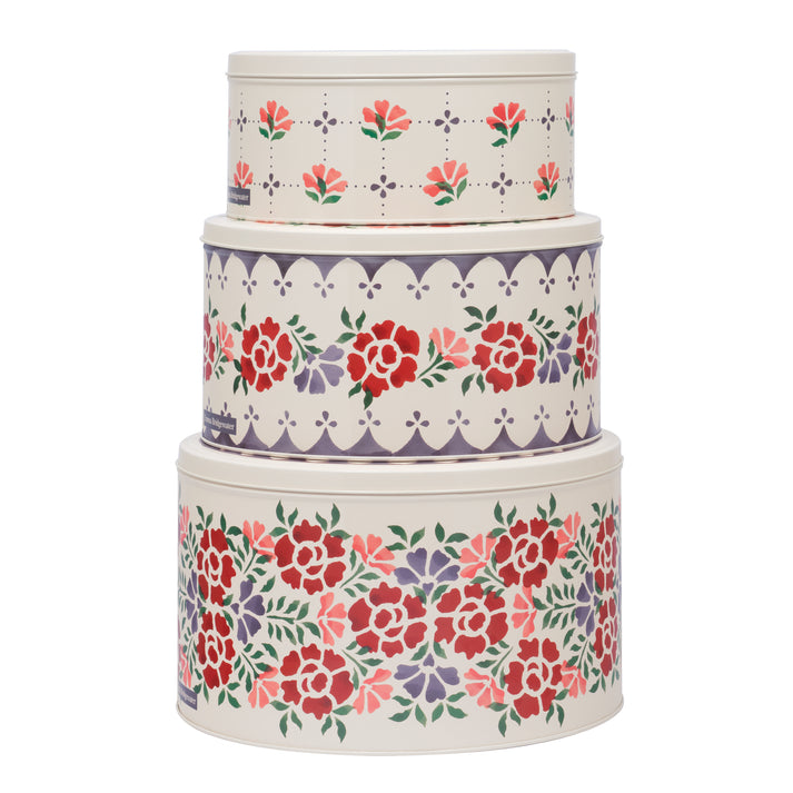 Emma Bridgewater Antique Roses, Set of 3 Round Cake Tins - Kitchentins ...